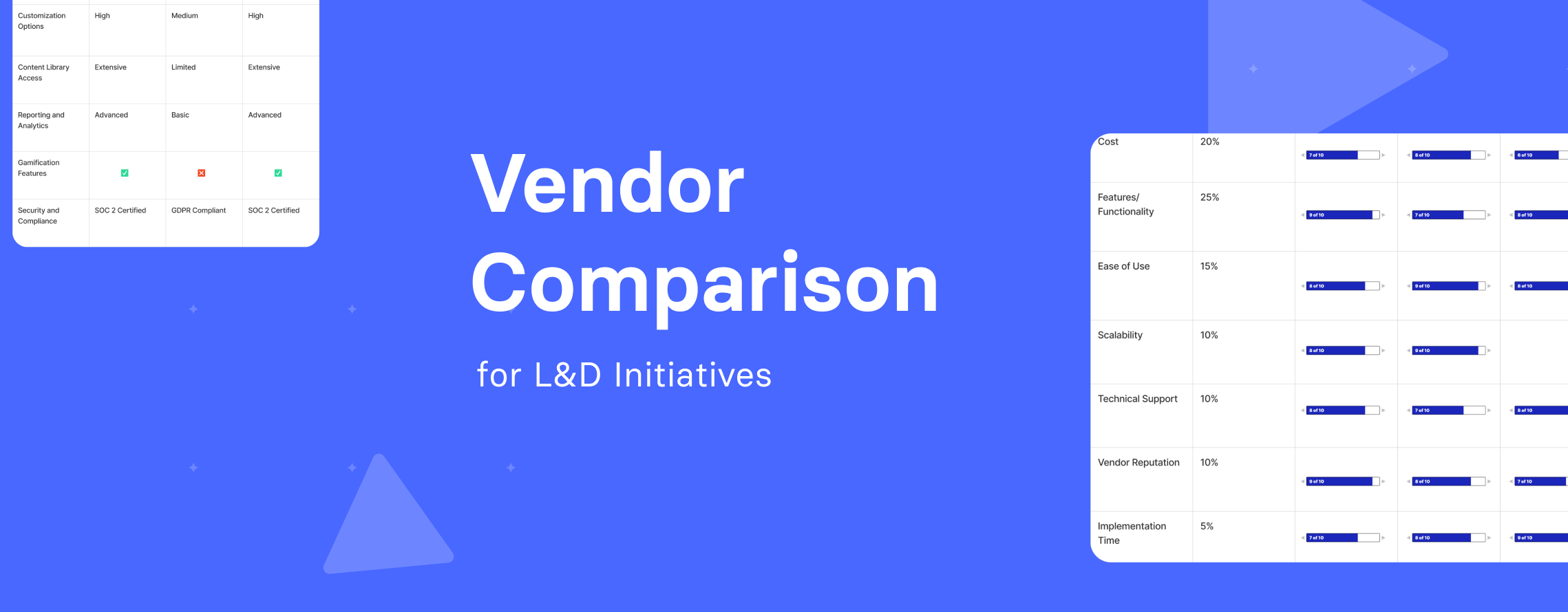 Vendor Comparison Template for L&D – Streamlined Evaluation